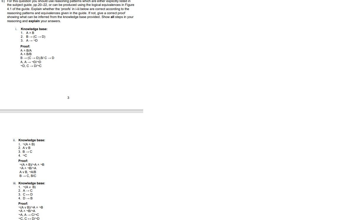 For this question you should use reasoning patterns | Chegg.com