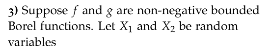 Solved 3) Suppose f and g are non-negative bounded Borel | Chegg.com