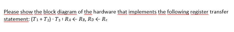 Solved Please show the block diagram of the hardware that | Chegg.com