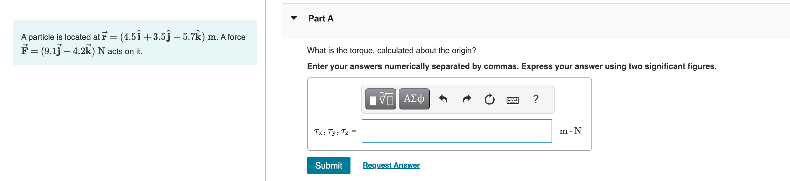 Solved Part AA particle is located at | Chegg.com