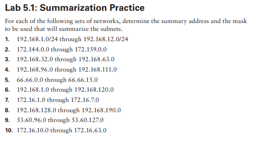 Solved Lab 5.1: Summarization Practice For each of the | Chegg.com