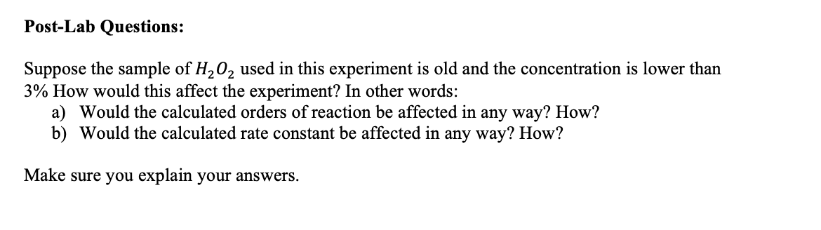 Solved Purpose of the Experiment: The purpose of this | Chegg.com