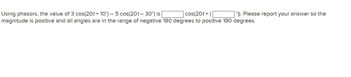 Solved Jsing phasors, the value of | Chegg.com