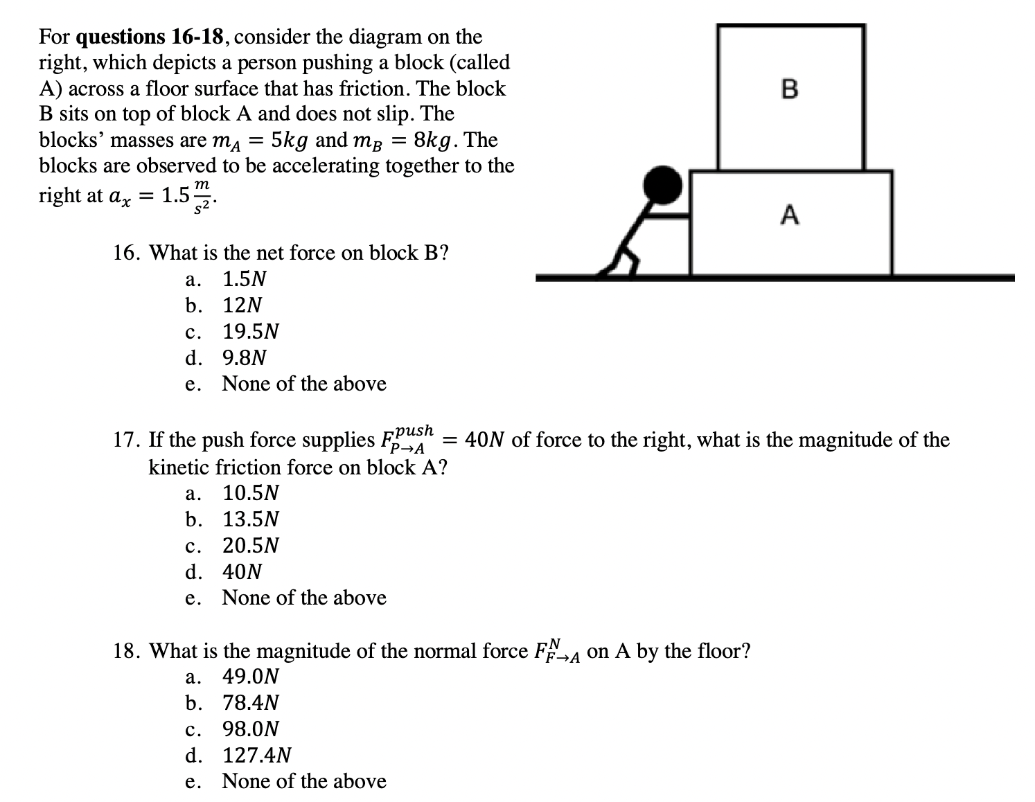 Solved For questions 16-18, consider the diagram on the | Chegg.com