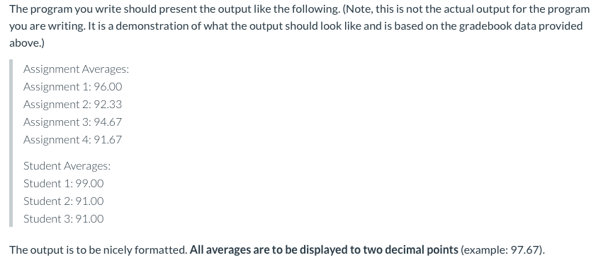Solved Challenge: Gradebook Description: Modify the provided | Chegg.com