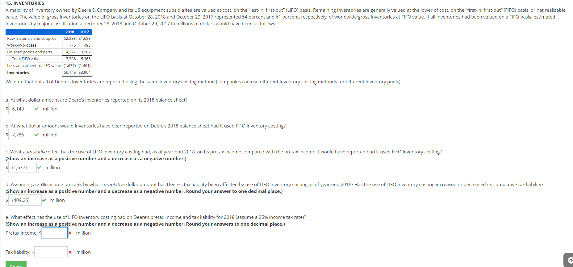 Solved Analyzing of Inventory and Footnote Disclosure The | Chegg.com