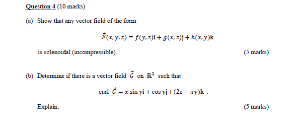 Solved (a) Show that any vector field of the form | Chegg.com
