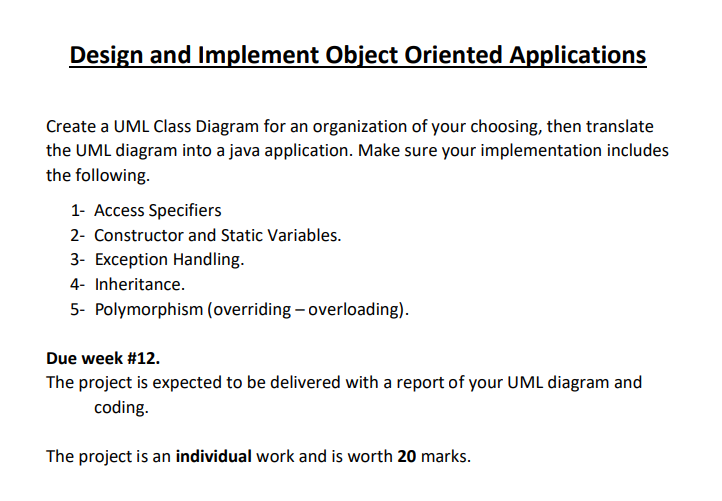 Solved Create a UML Class Diagram for an organization of | Chegg.com