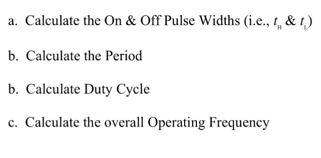 Solved Calculate the operating frequency, output time | Chegg.com