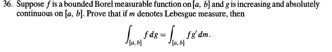 Solved 36. Suppose f is a bounded Borel measurable function | Chegg.com
