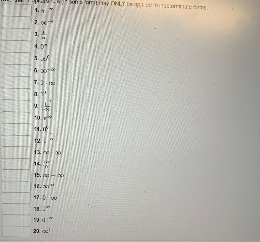 Solved For each of the following forms determine whether the | Chegg.com
