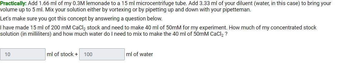Solved I have made 15 ml of 200 mM CaCl2 stock and need to | Chegg.com
