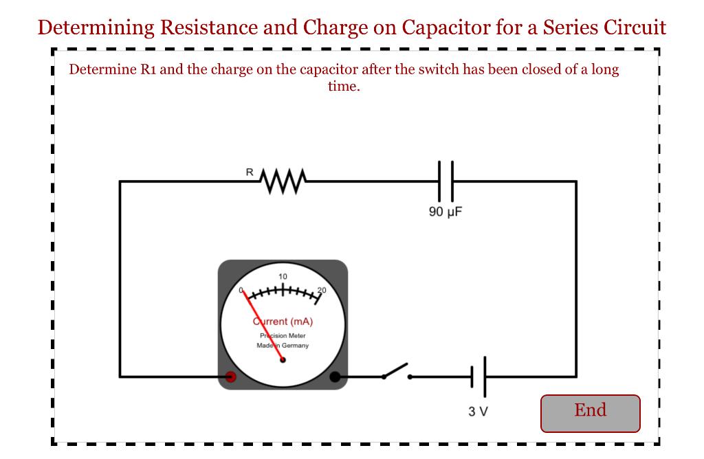 Solved Determining Resistance and Charge on Capacitor for a | Chegg.com