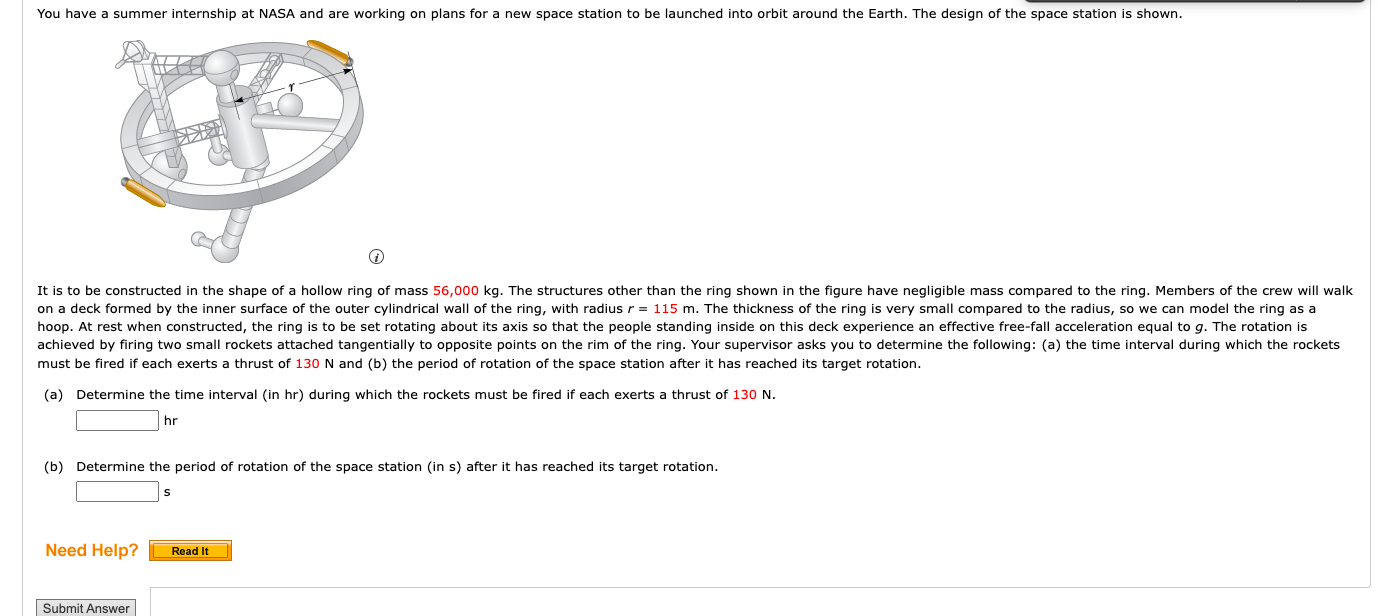 Solved must be fired if each exerts a thrust of 130N ﻿and | Chegg.com