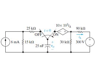 Solved First Order Circuits 4 The switch in the circuit | Chegg.com