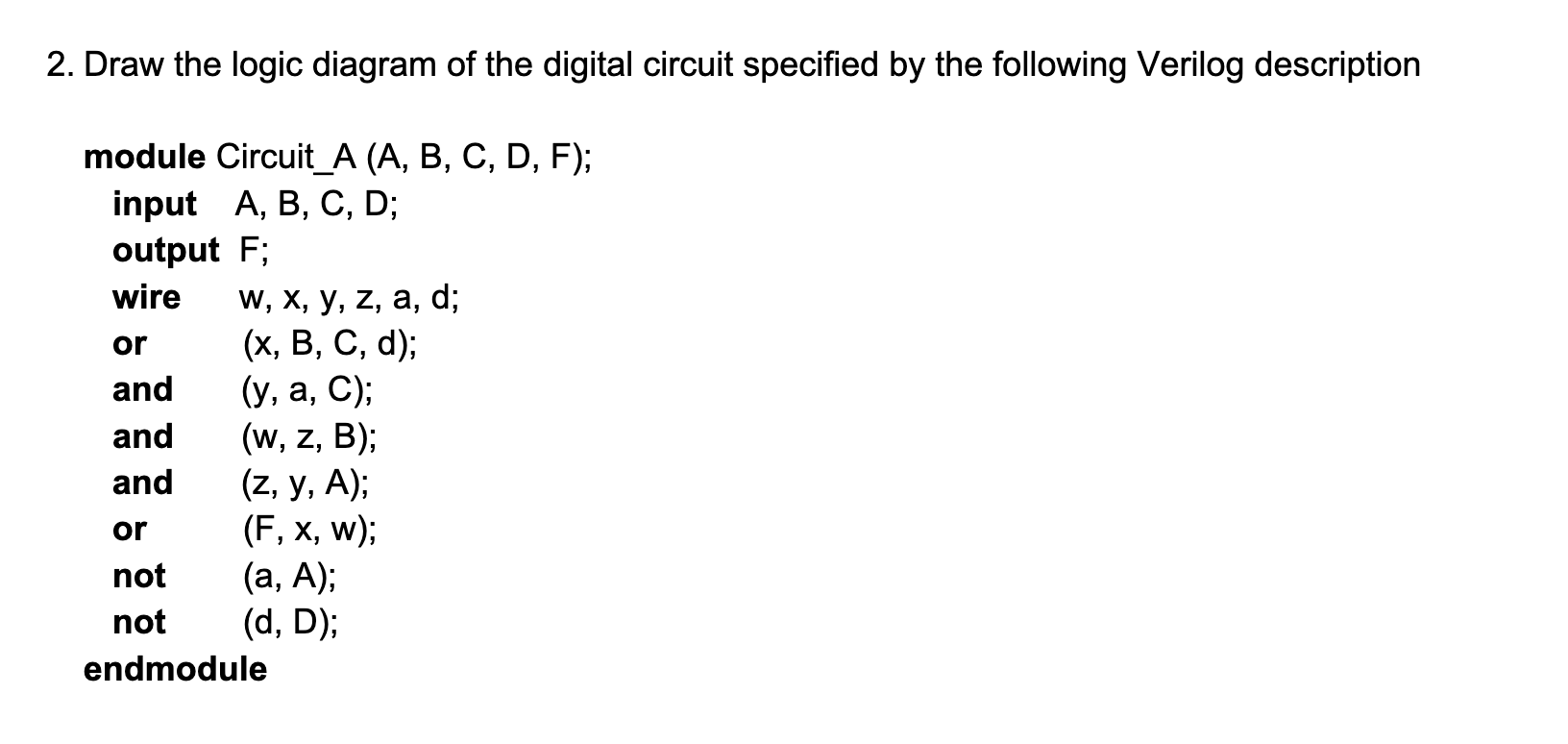 Solved 2. Draw the logic diagram of the digital circuit | Chegg.com