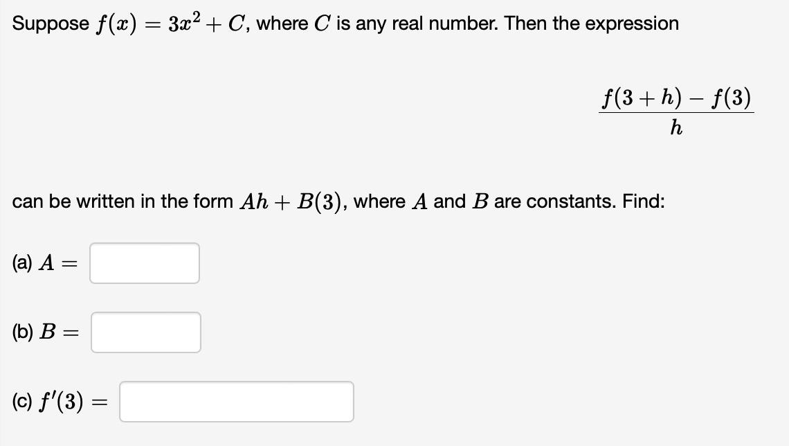Solved Suppose f(x)=5x+4−6. Then the expression hf(a+h)−f(a) | Chegg.com