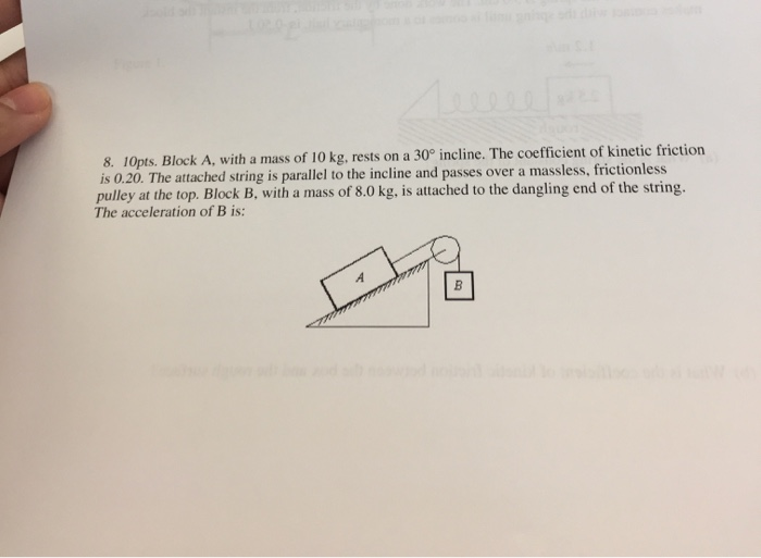 Solved s. 10pts. Block A, with a mass of 10 kg. rests on a | Chegg.com