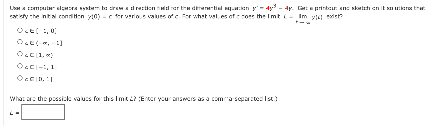 Solved Use a computer algebra system to draw a direction | Chegg.com