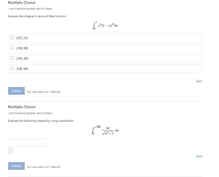 Solved Multiple Choice 1 point possible (graded results | Chegg.com