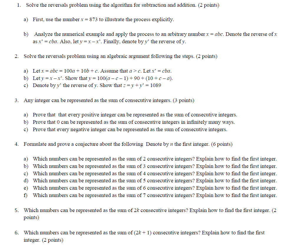 Solved 1. Solve the reversals problem using the algorithm | Chegg.com