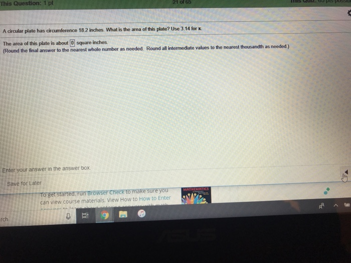 Solved This Question: 1 pl 21 of 65 A circular plate has | Chegg.com