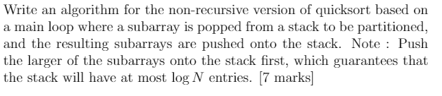 Solved Write an algorithm for the non-recursive version of | Chegg.com