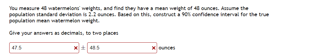 Solved Give your answers as decimals, to two places | Chegg.com