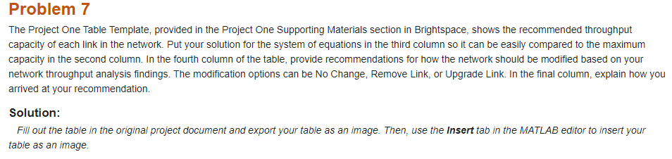 Solved The Project One Table Template, provided in the | Chegg.com