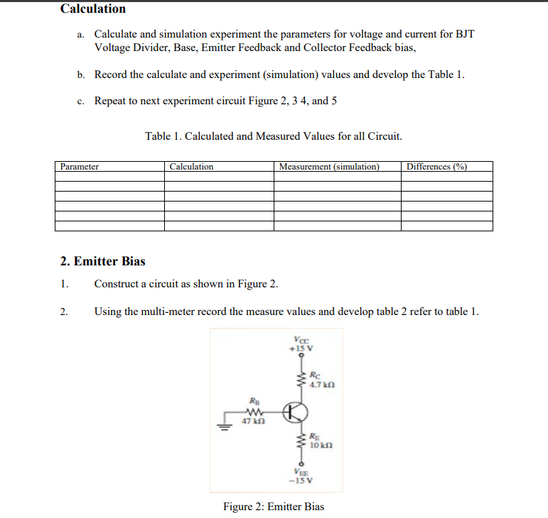 Solved Lab report - Experiment 3- BJT Circuit *experiment | Chegg.com