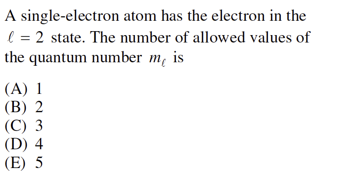 Solved A single-electron atom has the electron in the (= 2 | Chegg.com