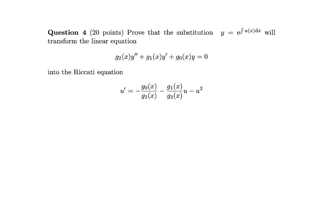 Solved (Differential Equations) Prove that the substitution | Chegg.com