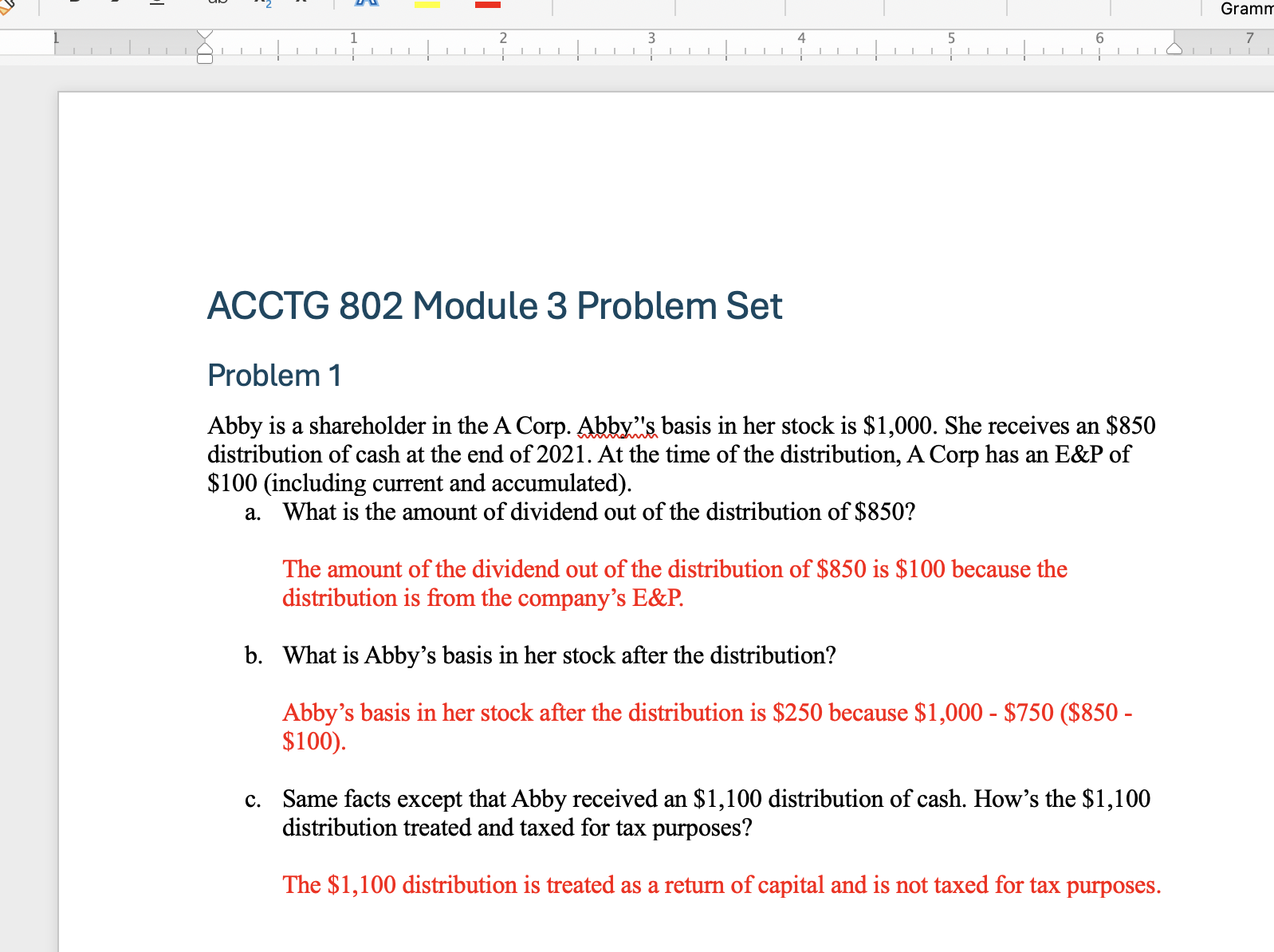 Solved Please, double-check my answers. If something is | Chegg.com