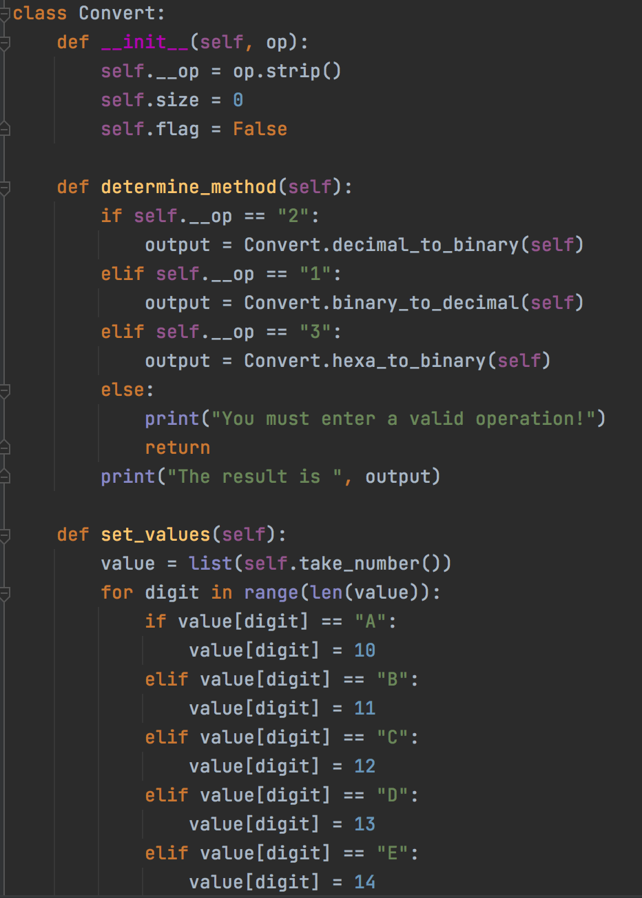 Solved class Convert: def __init__(self, op): self.__op = | Chegg.com