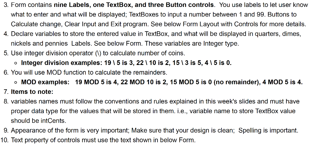 Vb Not Cs Visual Basic Programming Step 1 2 Not Chegg