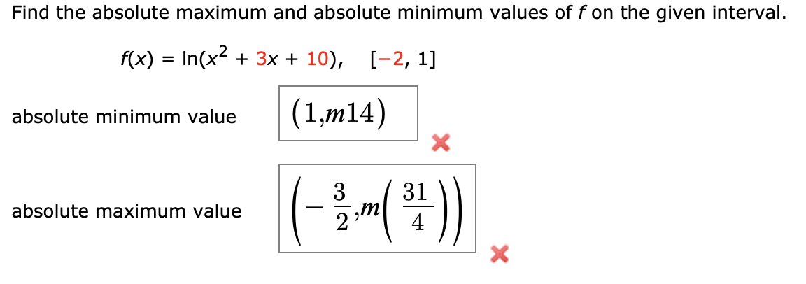 Solved Find the absolute maximum and absolute minimum values | Chegg.com