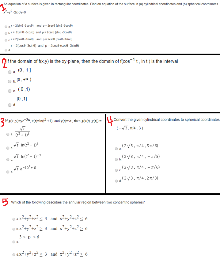 Solved An equation of a surface is given in rectangular | Chegg.com