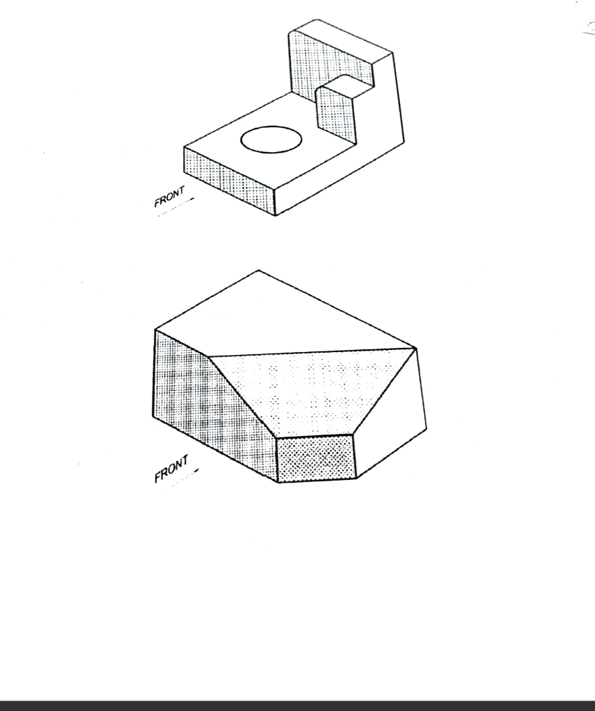 Solved 2. Create orthographic projections (front, top, right | Chegg.com