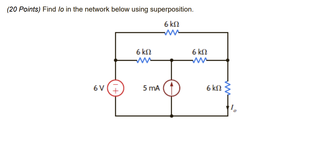 Solved (20 Points) Find 10 in the network below using | Chegg.com