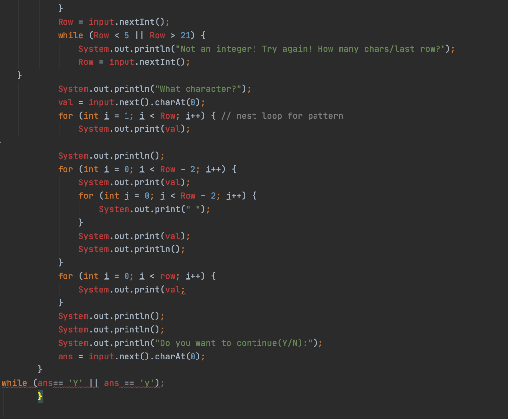 Solved Use nested for loops statements to draw empty boxes | Chegg.com