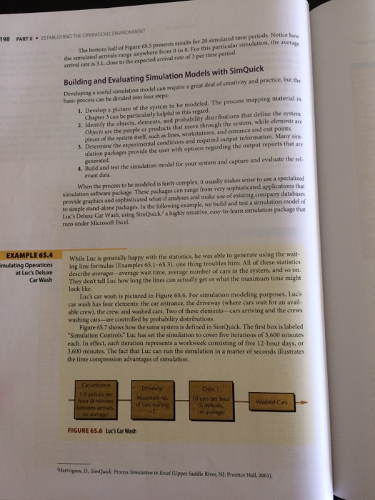 Solved we stated earlier that simulation modeling doesn't | Chegg.com