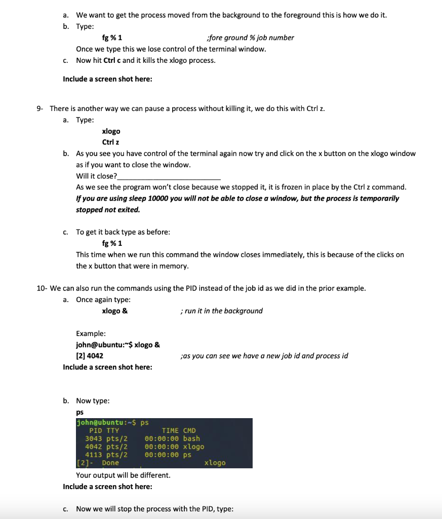 Solved Processes carry out tasks within the operating system | Chegg.com