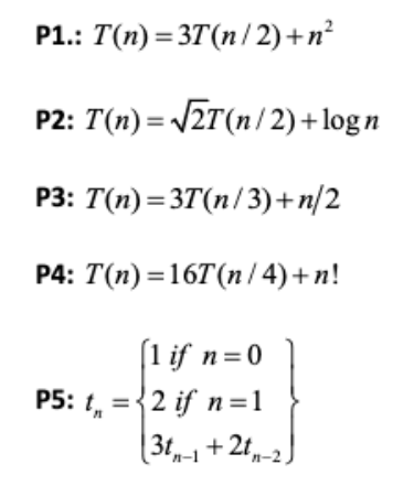 Solved Use the Master Method to find closed | Chegg.com