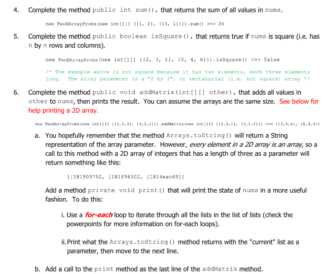 Solved Two dimensional 2D Arrays Can Be A Bit Mind bending Chegg