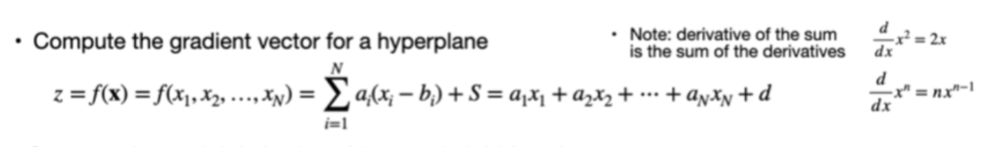 Solved - Compute the gradient vector for a hyperplane | Chegg.com