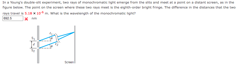 Solved In a Young's double-slit experiment, two rays of | Chegg.com