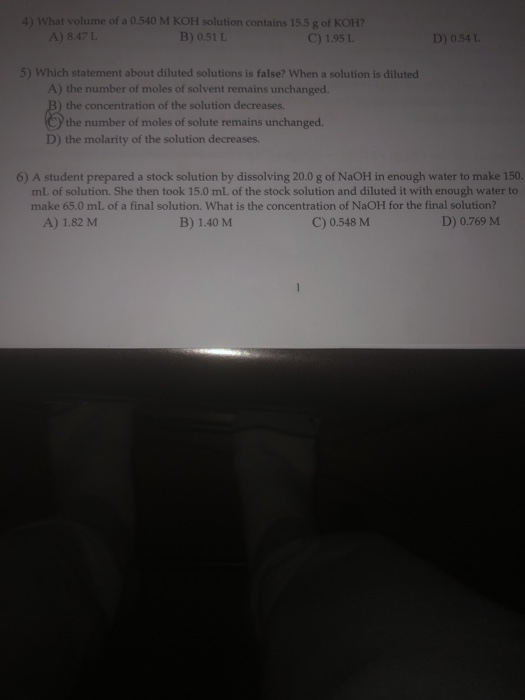 Solved a student prepared a stock solution by dissolving 20 | Chegg.com