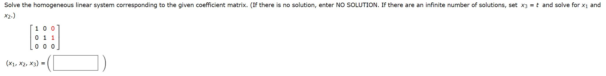 Solved Solve the homogeneous linear system corresponding to | Chegg.com