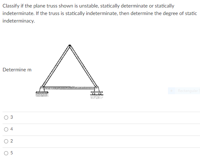 Solved Classify if the plane truss shown is unstable, | Chegg.com