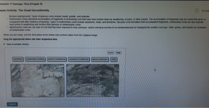 Solved mework 11 Geologic Time (Chapter 9) apan Activity: | Chegg.com